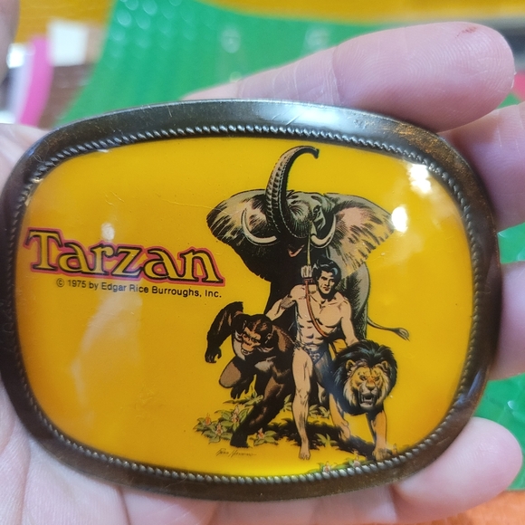 Accessories | Vintage 1975 Tarzan Belt Buckle With Elephant Graphics ...